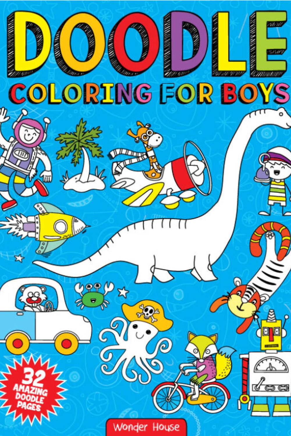 Doodle Coloring For Boys - Book - by Wonder House Books - عصير الكتب
