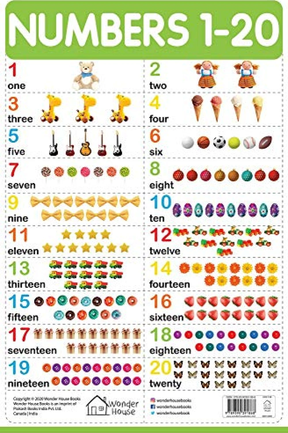 Numbers 1-20 - My First Early Learning Wall Chart: For Preschool ...