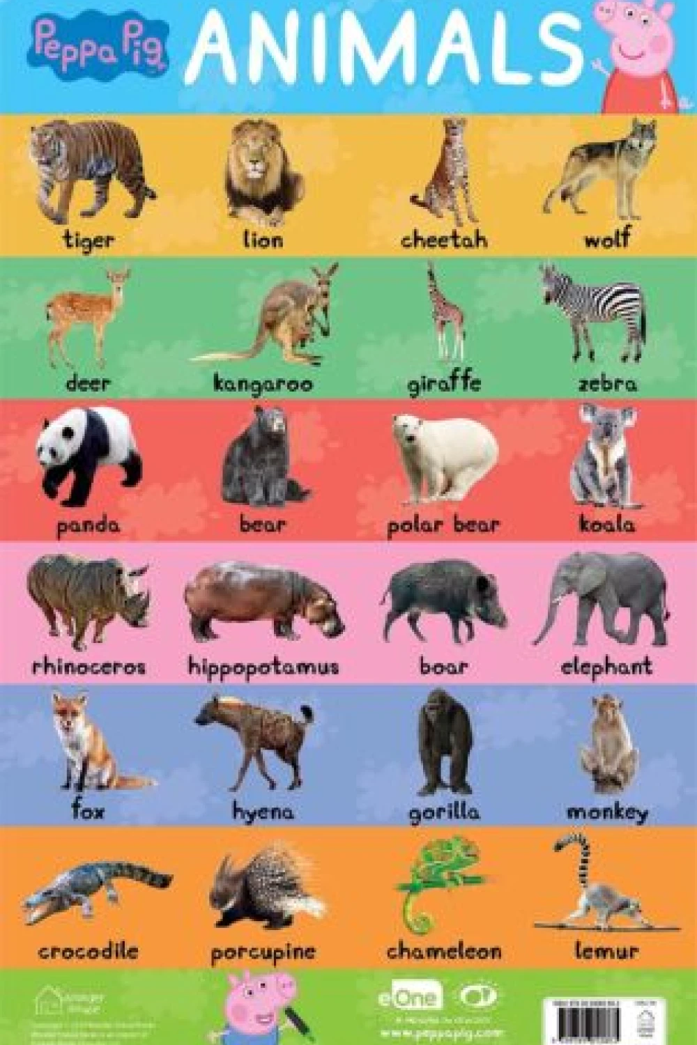 Learn with Peppa Early Learning Animals Chart for Children - Book ...