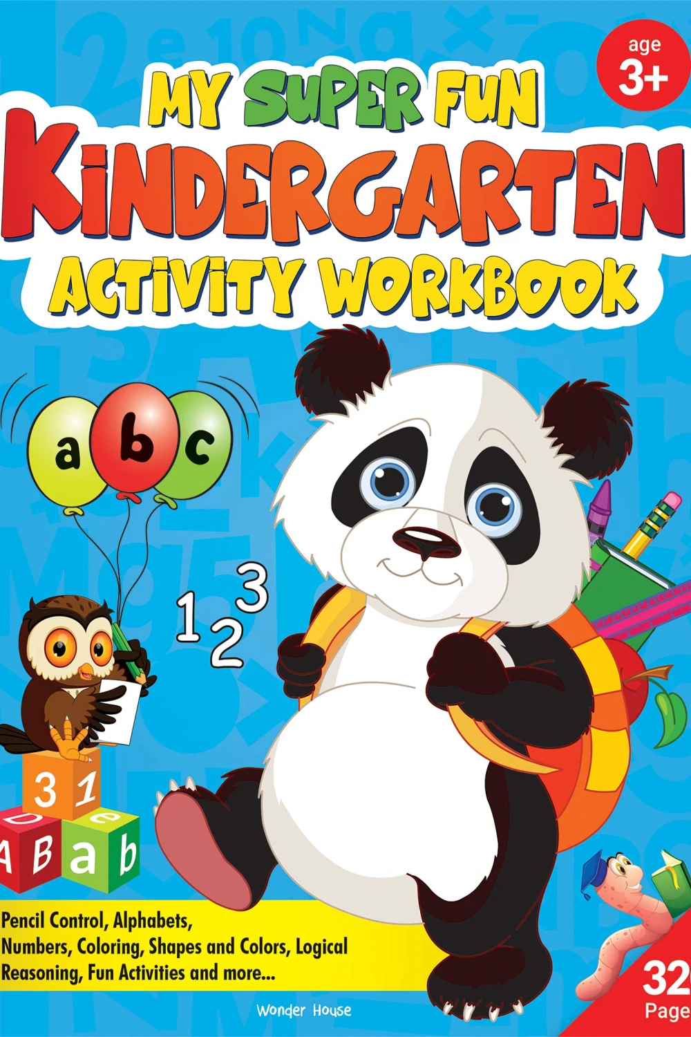 My Super Fun Kindergarten Activity Workbook for Children: Pattern ...
