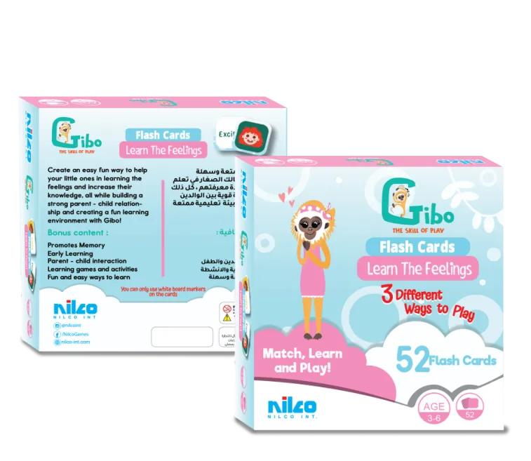 Gibo Flash Card Learn The Feelings Game - Aseer Alkotb