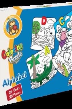 Coloring Puzzle - Alphabet - Fluffy Bear Company | Aseer Alkotb