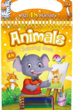 Colouring book (Animals) with 48 stickers - Dar Irshad for publishing ...